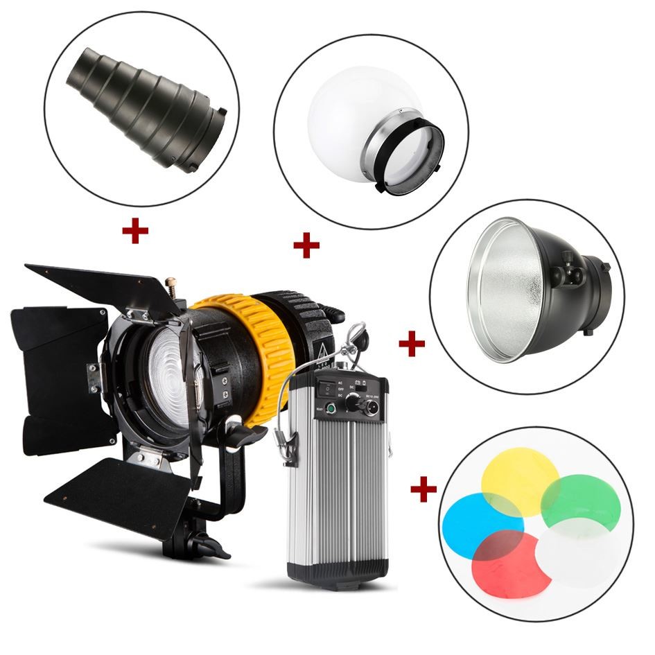 80W Spotlight LED Studio Đèn điều khiển nhiệt độ màu kép với chỉ số CRI cao
